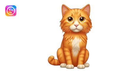 Orange Cat With Long Hair Emoji Ai Emoji Generator