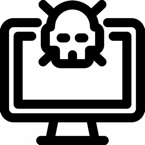 Computer Hack Infected Internet Skull Virus Icon Download On Iconfinder