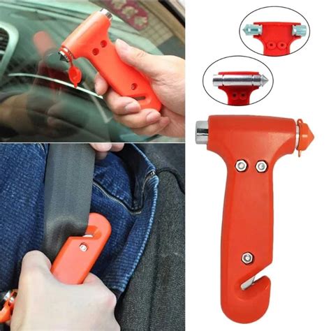 Emergency Hammer 2 In 1 Car Safety Escape Kit Auto Glass Breaker And