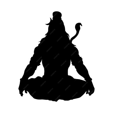 Premium Vector | Lord Shiva Mahadev Hindu God Silhouette Vector Illustration