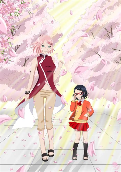 Safebooru 2girls Absurdres Bracelet Cherry Blossoms Facial Mark