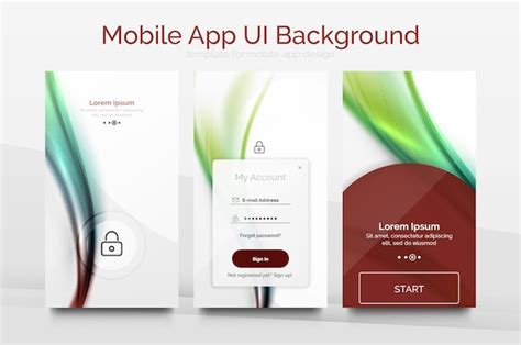 Premium Vector Mobile Background Ui