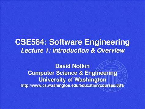 PPT CSE Software Engineering Lecture Introduction Overview PowerPoint Presentation