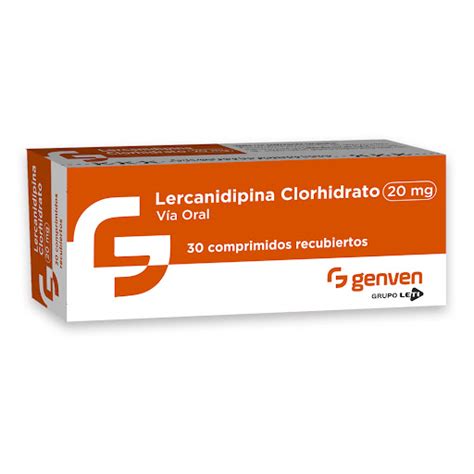 Lercanidipina Clorhidrato 20 Mg Genven Caja X 30 Comprimidos