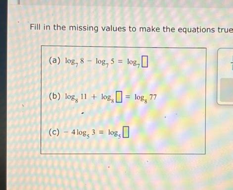 Fill in the missing values to make the | StudyX