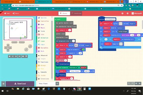 gray blocks and null arcade microsoft makecode