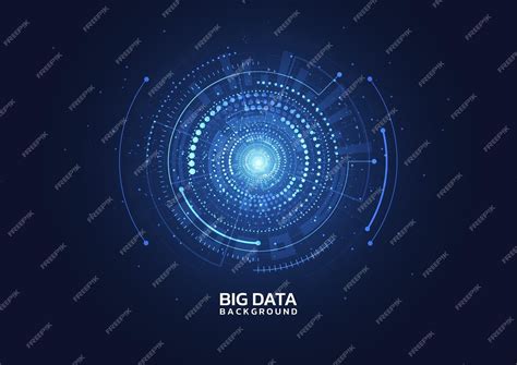 Premium Vector Big Data Visualization Abstract Technology Innovation Communication Concept