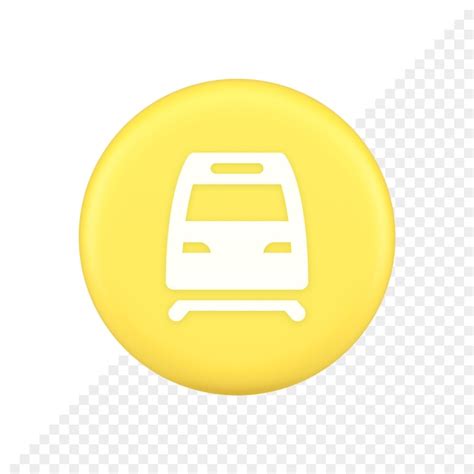 Premium Psd Train Railway Subway Locomotive Button Rail Passenger Transportation Travel 3d