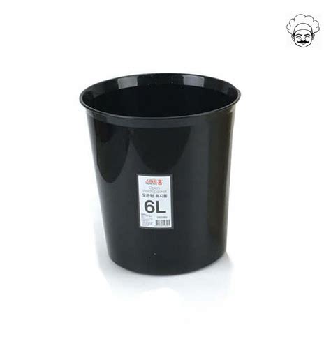 특가 플라스틱쓰레기통 오픈형 플라스틱 휴지통 블랙 6l 티몬