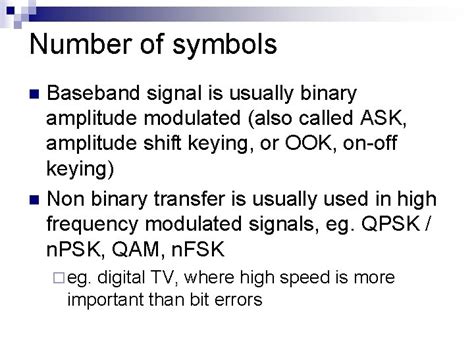 Communication Data Transfer Baseband Signals Line Coding