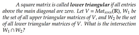 Solved A Square Matrix Is Called Lower Triangular If All