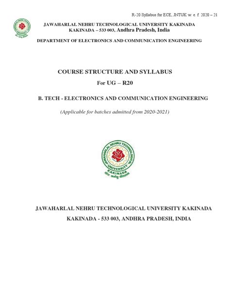 Ece 3 2 Cs Syllabus Ug R20 Pdf Cmos Embedded System