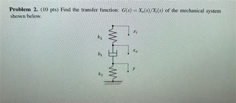 Solved Problem 2 10 Pts Find The Transfer Function