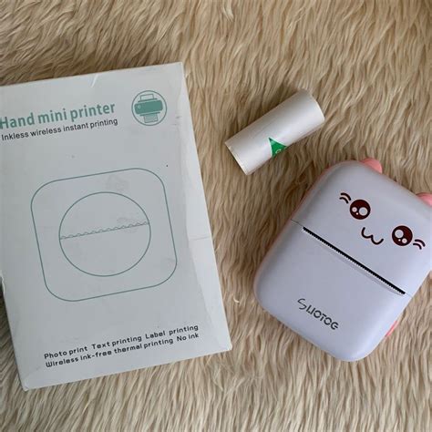 Mini Bluetooth Thermal Printer Photo Printer Label Sticker Paper Portable Waybill Printer