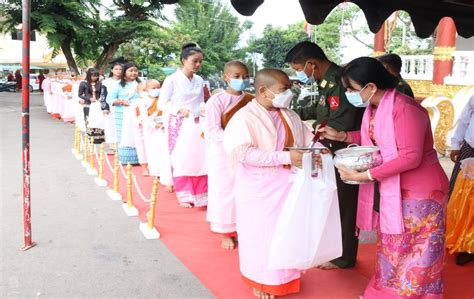 ကျိုင်းတုံမြို့၌ သံဃာတော်များအား ဆွမ်းဆန်တော်လောင်းလှူပွဲပြုလုပ် Cincds Myanmar