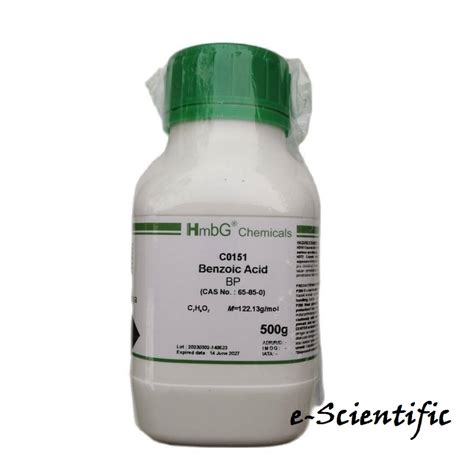 Benzoic Acid Bp 500g Hmbg Cas No 65 85 0 Lazada