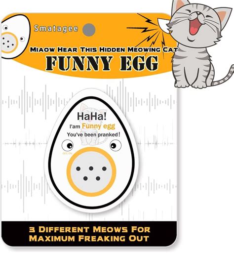 Smatagee Funny Egg Meowing Cat Hidden Annoying Prank Joke