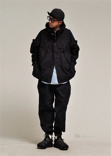 Tech Jackets Black Outfit Men Nike Vapormax Outfit Men Tech Wear Men