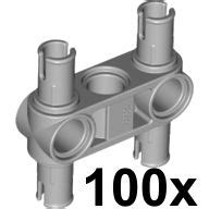 Technic Connectors Light Bluish Gray Technic Pin Connector Perpendicular L