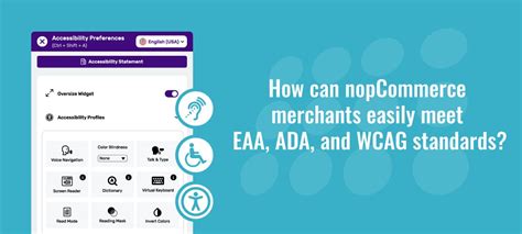 How To Meet Eaa Ada And Wcag Standards Nopcommerce
