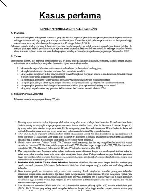 Maternitas Minggu 1 4 9 Kasus Pdf
