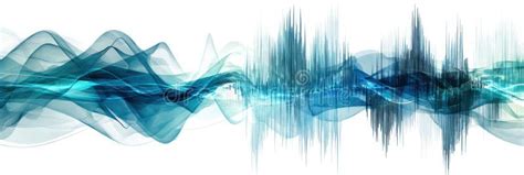 Blue Digital Waveform Pulse Represents Sound Frequencies Against A Clean White Background