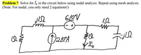 Solved Solve For I In The Circuit Below Using Nodal Chegg