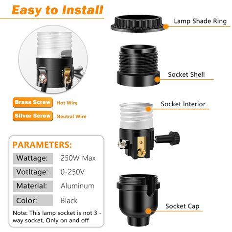 Black Ul Listed E26 Light Socket With Onoff Switch Morocco Ubuy