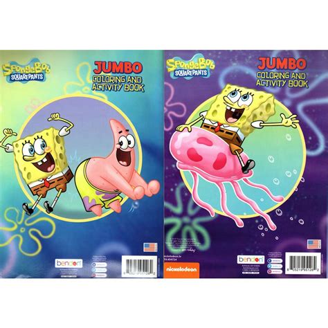 Nickelodeon Spongebob Forever Square And Seas The Day Jumbo Coloring And Activity Book Set Of 2