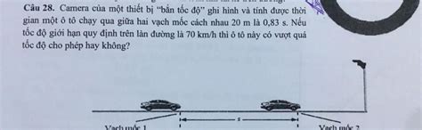 Câu 28 Camera Của Một Thiết Bị “bắn Tốc độ” Ghi Hình Và Tính được Thời Gian Một ô Tô Chạy Qua