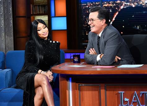 Watch Stephen Colbert Get Totally Flustered As Nicki Minaj Raps About