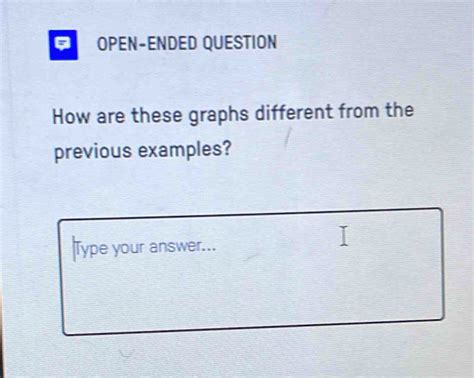 Solved Open Ended Question How Are These Graphs Different From The