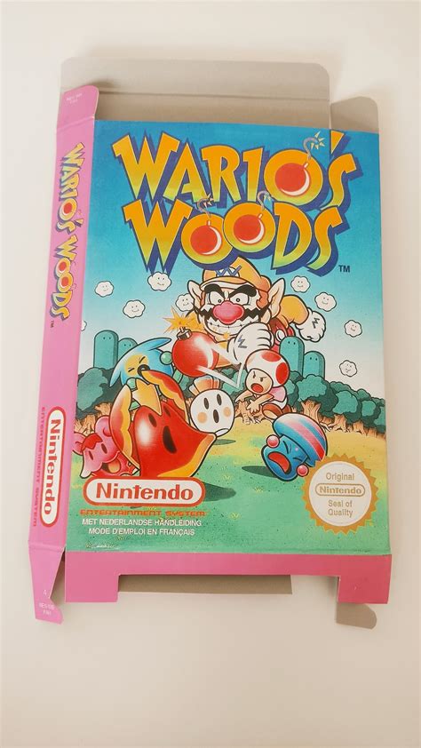 Nintendo Nes Warios Woods Box Etsy