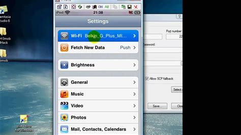 how to connect to an iphone or ipod touch from a pc via ssh