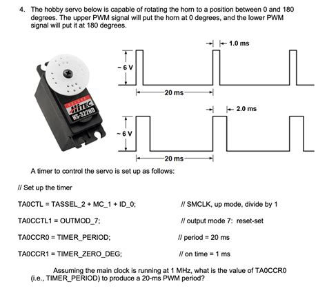Solved 4 The Hobby Servo Below Is Capable Of Rotating The