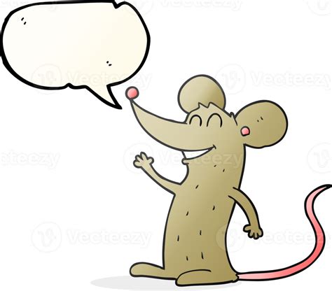 Drawn Speech Bubble Cartoon Mouse 45321810 Png