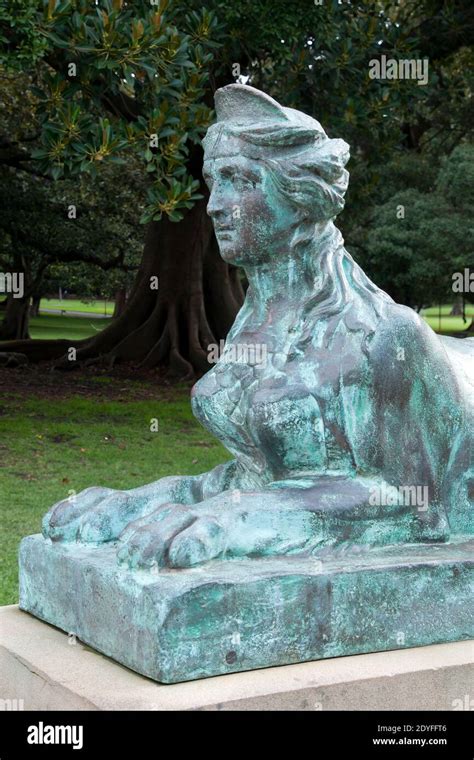 Sydney Australia Bronze Sphinx Statue With Female Features Stock Photo Alamy