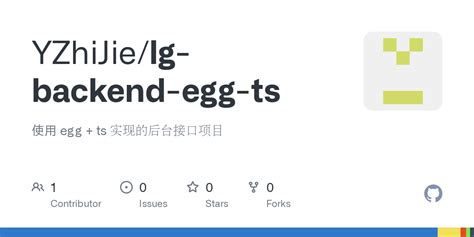 Github Yzhijielg Backend Egg Ts 使用 Egg Ts 实现的后台接口项目