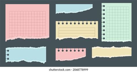 찢어진 종이 노트북 시트 오래된 신문 스톡 벡터로열티 프리 2314790685 Shutterstock