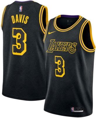 Mens Anthony Davis Black Los Angeles Lakers City Edition Swingman