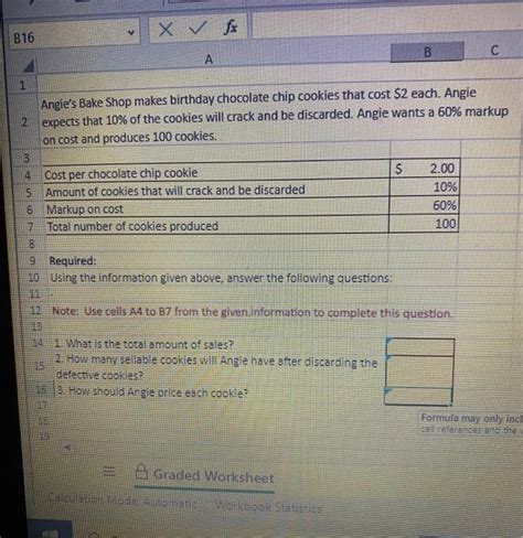 Solved Can You Help Me With The Formulas For Question 1