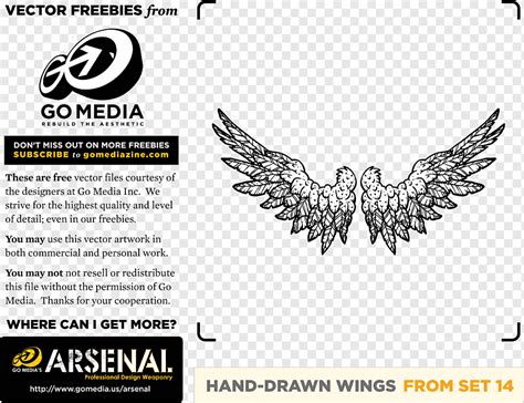 손으로 그린 날개 Png Pngwing