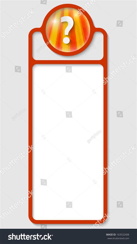 Vertical Box Any Text Question Mark Stock Vector Royalty Free 163532408 Shutterstock