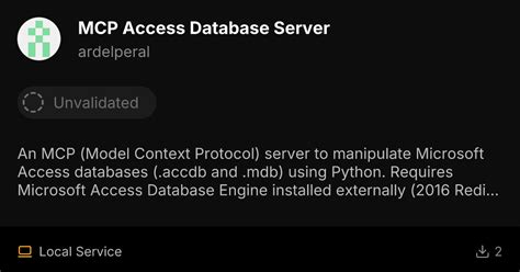 Mcp Access Database Server Mcp Ser · Lobehub