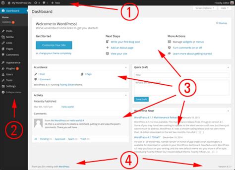 wordpress beginners tutorial the wordpress dashboard explained the