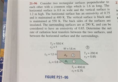 Solved Consider Two Rectangular Surfaces Perpendicular To