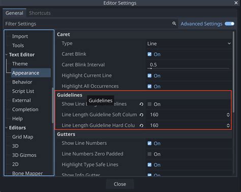 How To Stop Godot Moving The Edge Of The Code Editor With The Cursor