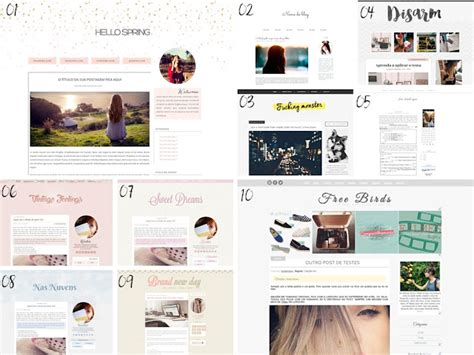 Escolhas Criativas 10 Layouts blogger pra você usar e abusar BLOGHELP