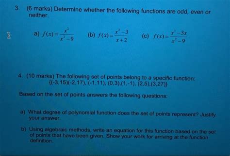 Solved 1 6 Marks Describe How The Graph Of Each Function
