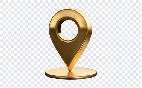 Gold Location Pin Free Vector